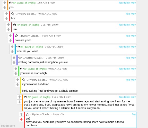 and im the one with the attitude? look whos talking - Imgflip