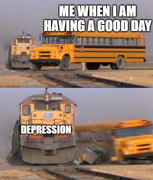 A train hitting a school bus - Imgflip
