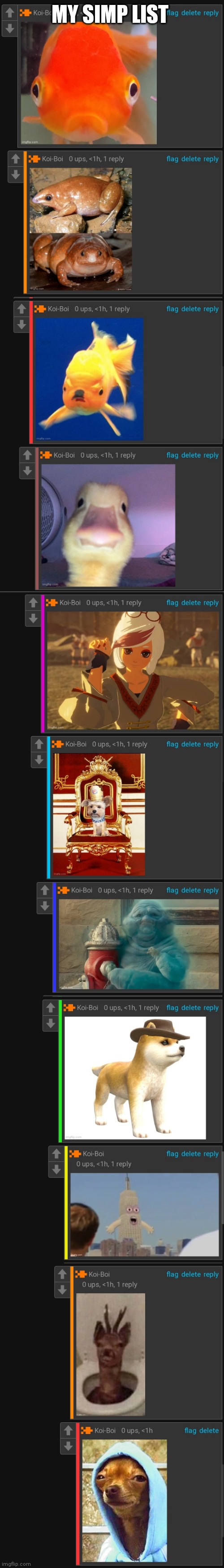 Things I simp for - Imgflip