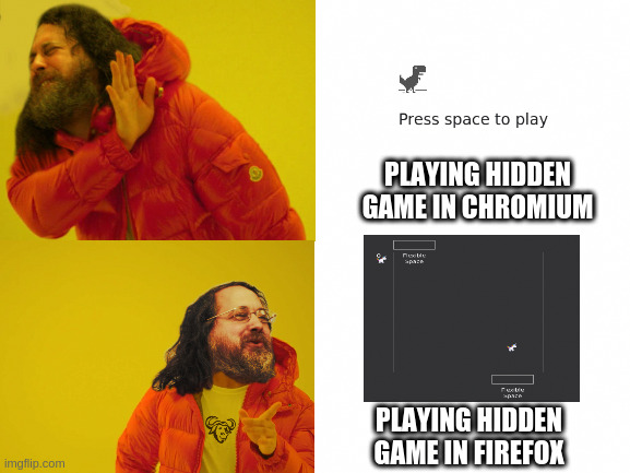 Firefox's hidden game better than Chromium's - Imgflip