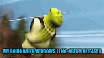 people be like when they see windows 11 ice-cream is released - Imgflip