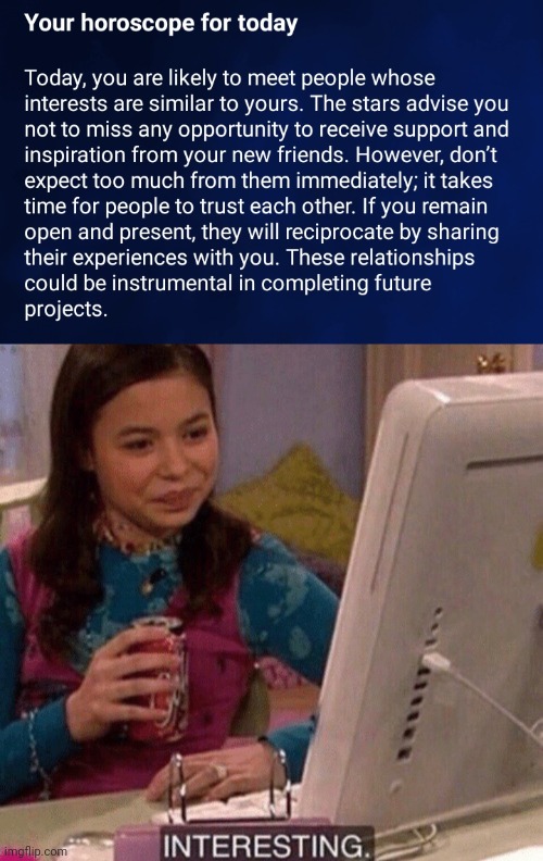 Image tagged in icarly interesting - Imgflip