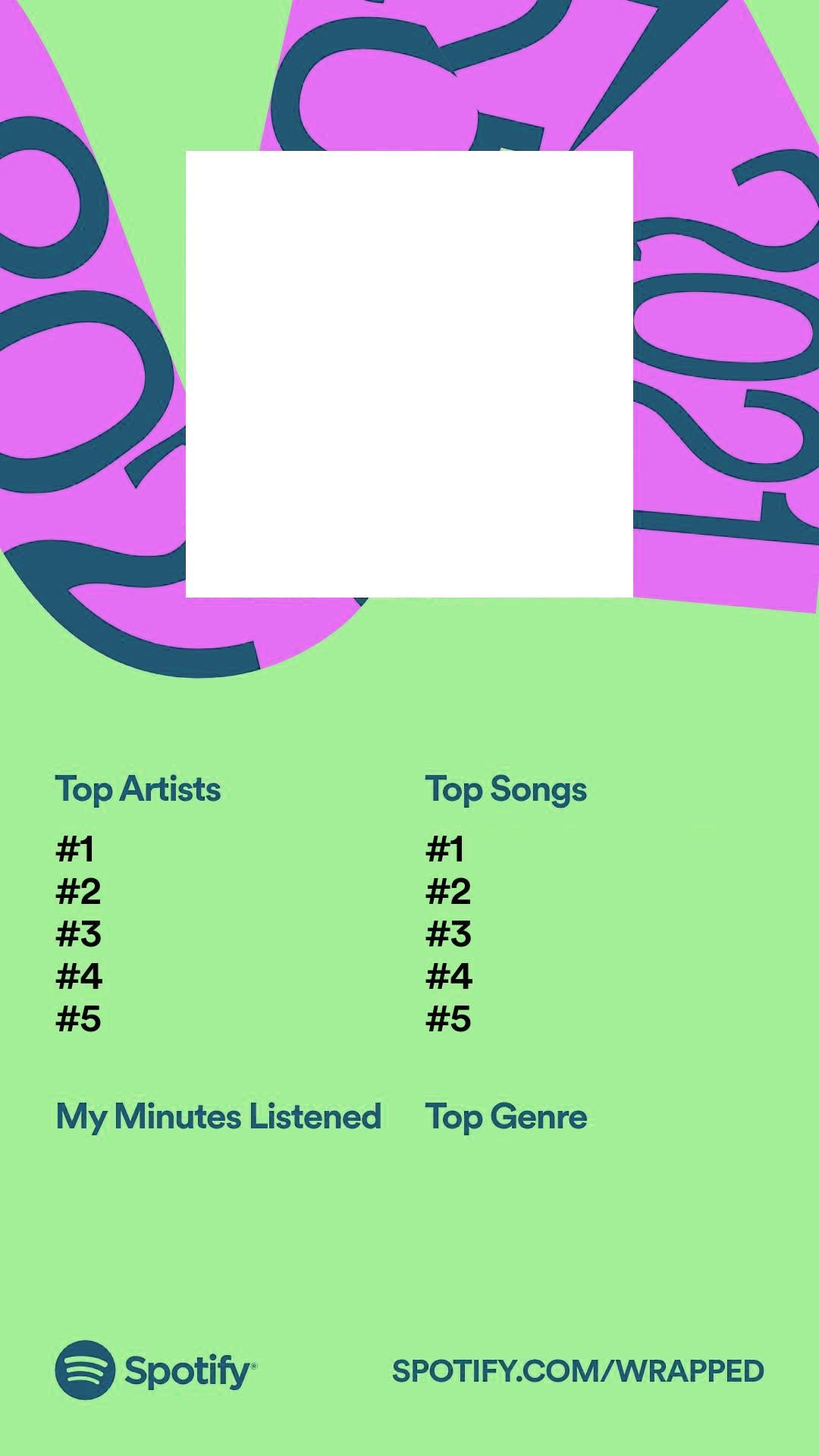 Spotify Wrapped Meme Template 2021