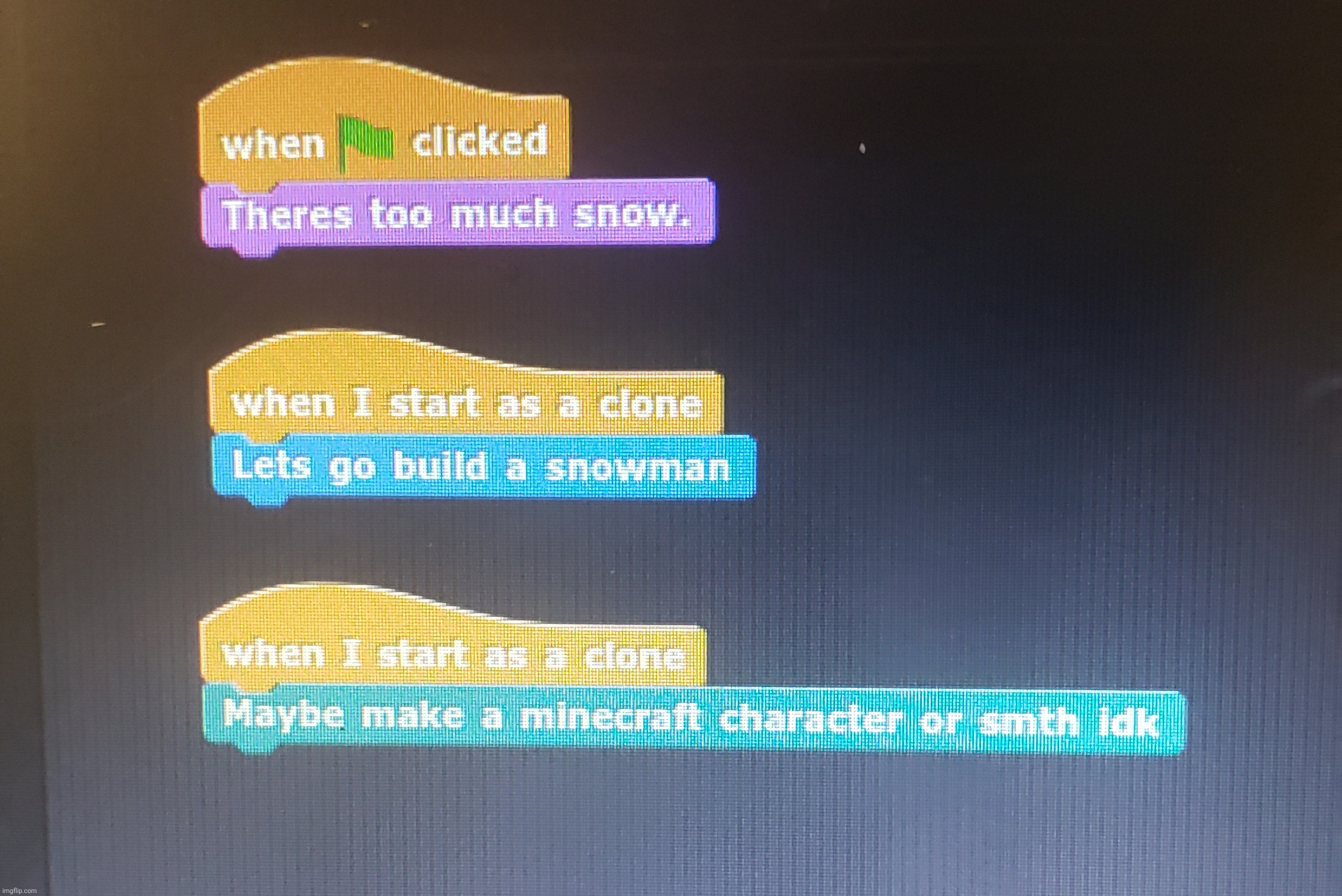 I like making stories with program blocks in computer science - Imgflip