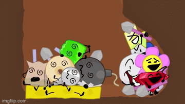Bfb bubble going to gets squashed gif - Imgflip