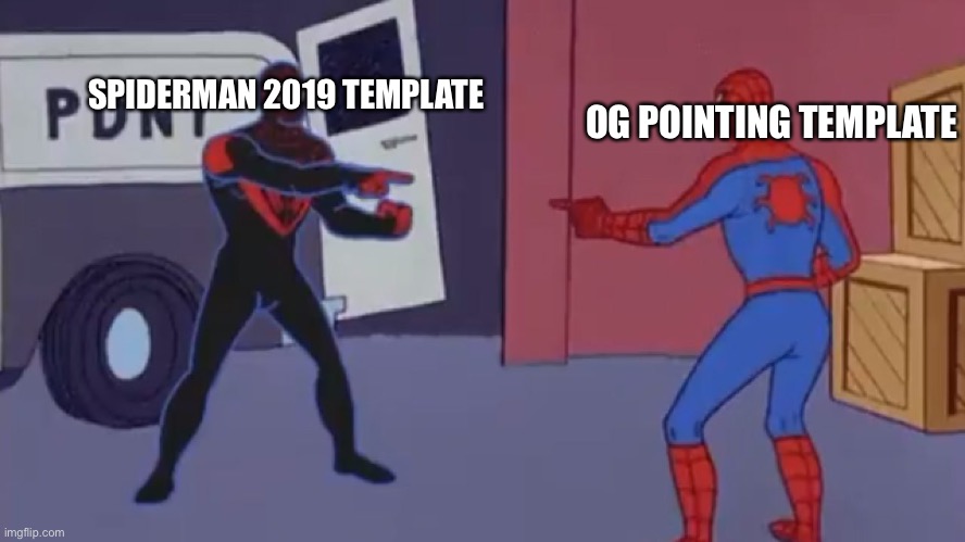 Spiderman pointing at other guy - Imgflip