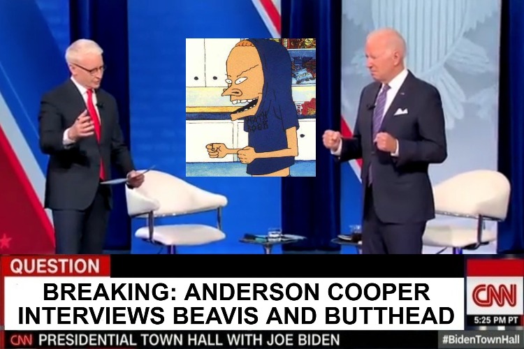 BREAKING NEWS: Anderson Cooper Interviews Beavis and Butthead - Imgflip