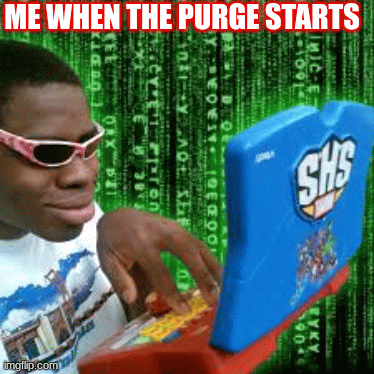 Me when the purge starts irl - Imgflip