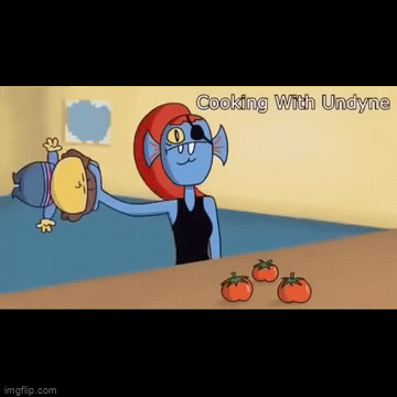 Everybody loves cooking with Undyne - Imgflip