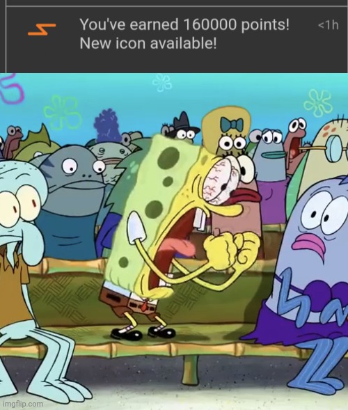 Spongebob Yelling SpongeBob Hoopla Fish Screaming NO!" Sticker For