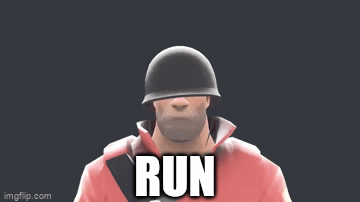 soldier says something and runs away - Imgflip