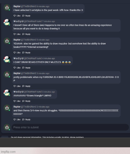 me screaming about furry art with my friend on pixilart lmao- im ...