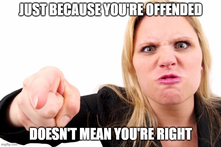 Offended woman - Imgflip