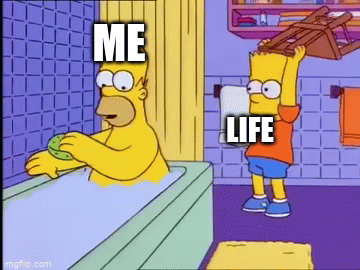 Homer Hit With Chair - Imgflip