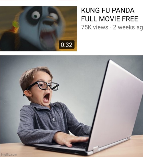 Image tagged in shocked kid on computer - Imgflip