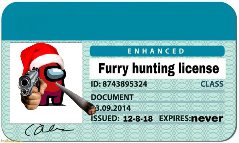furry hunting license - Imgflip