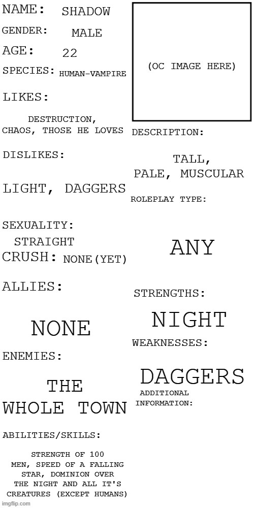 (Updated) Roleplay OC showcase - Imgflip