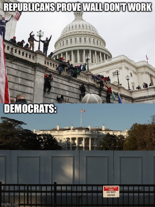Build the wall back better! - Imgflip