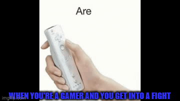 When you're a gamer and you get into a fight - Imgflip