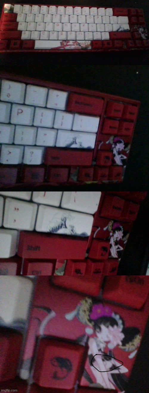 (sorry for low quality)(not p*rn, its partial nudity) When you order a partial nudity keyboard ...