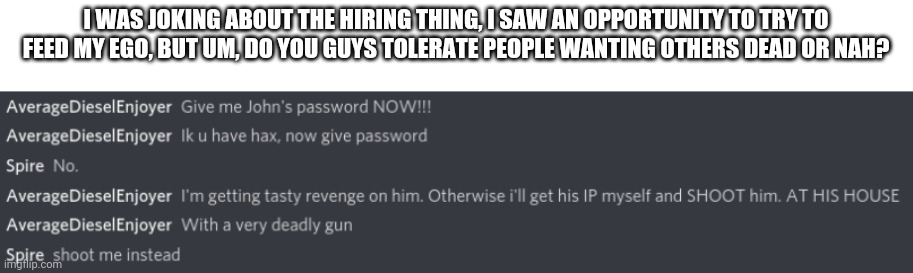 Seriously, chill tf out, I was joking - Imgflip