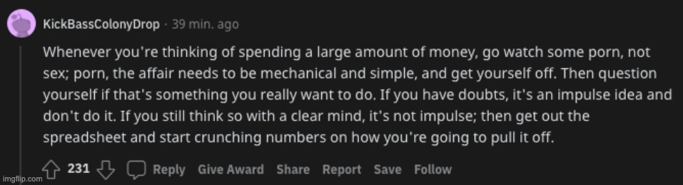 Post-nut clarity never lies - Imgflip