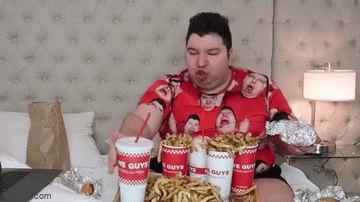 Crying Eating Gif