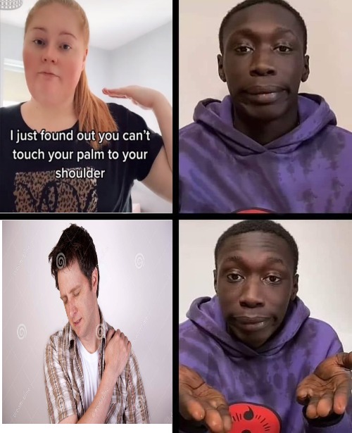 palm to shoulder life hack - Imgflip