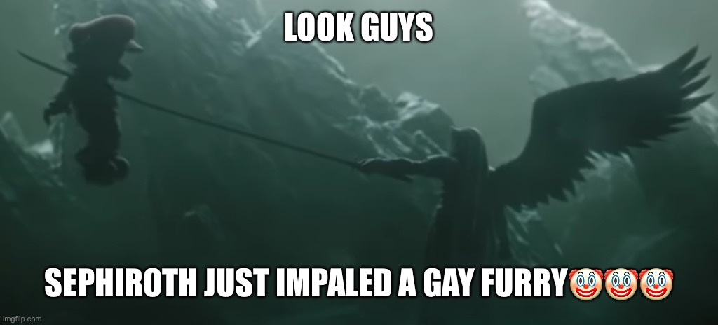 Sephiroth stabs Mario - Imgflip