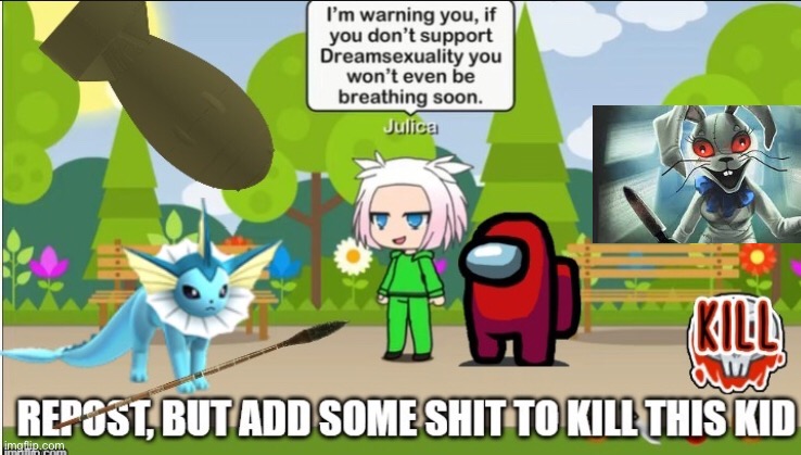 I added Vanny coming out from behind the fence - Imgflip