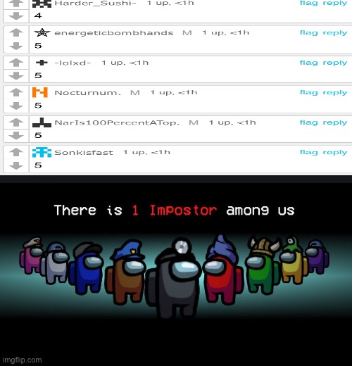 There is one impostor among us - Imgflip