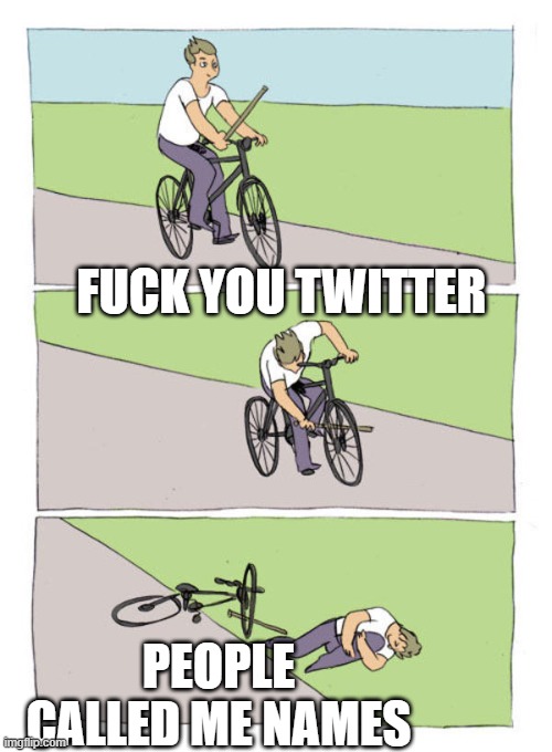 stick in own wheel hurt yourself - Imgflip