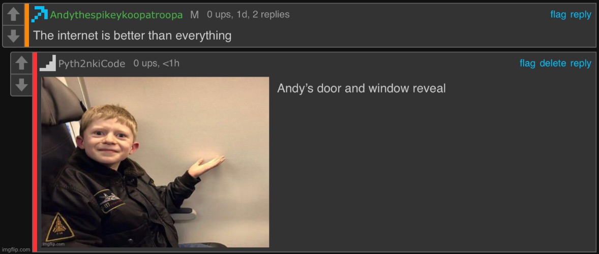 Posting random comment threads I have just participated in: Epsiode 4 ...