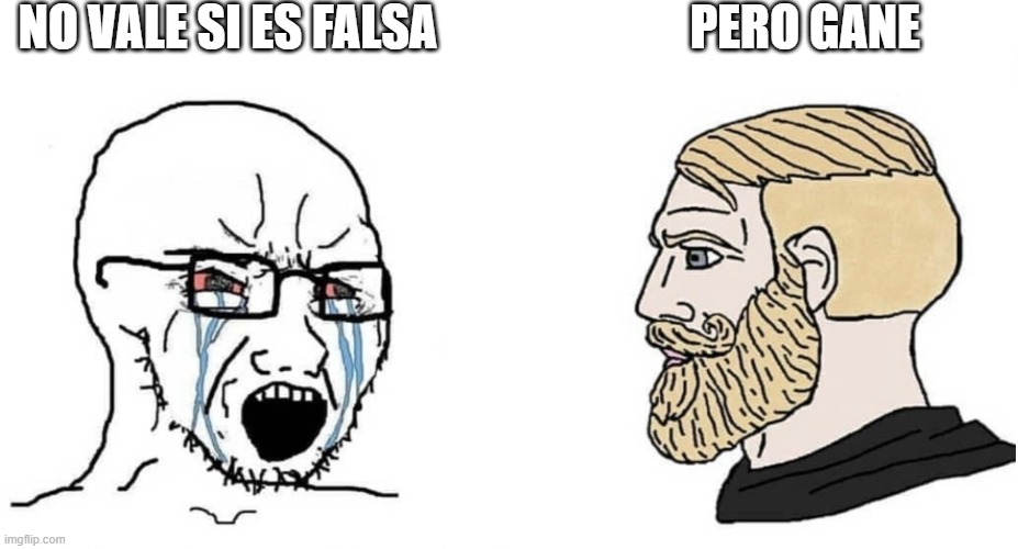 crying wojak vs chad - Imgflip