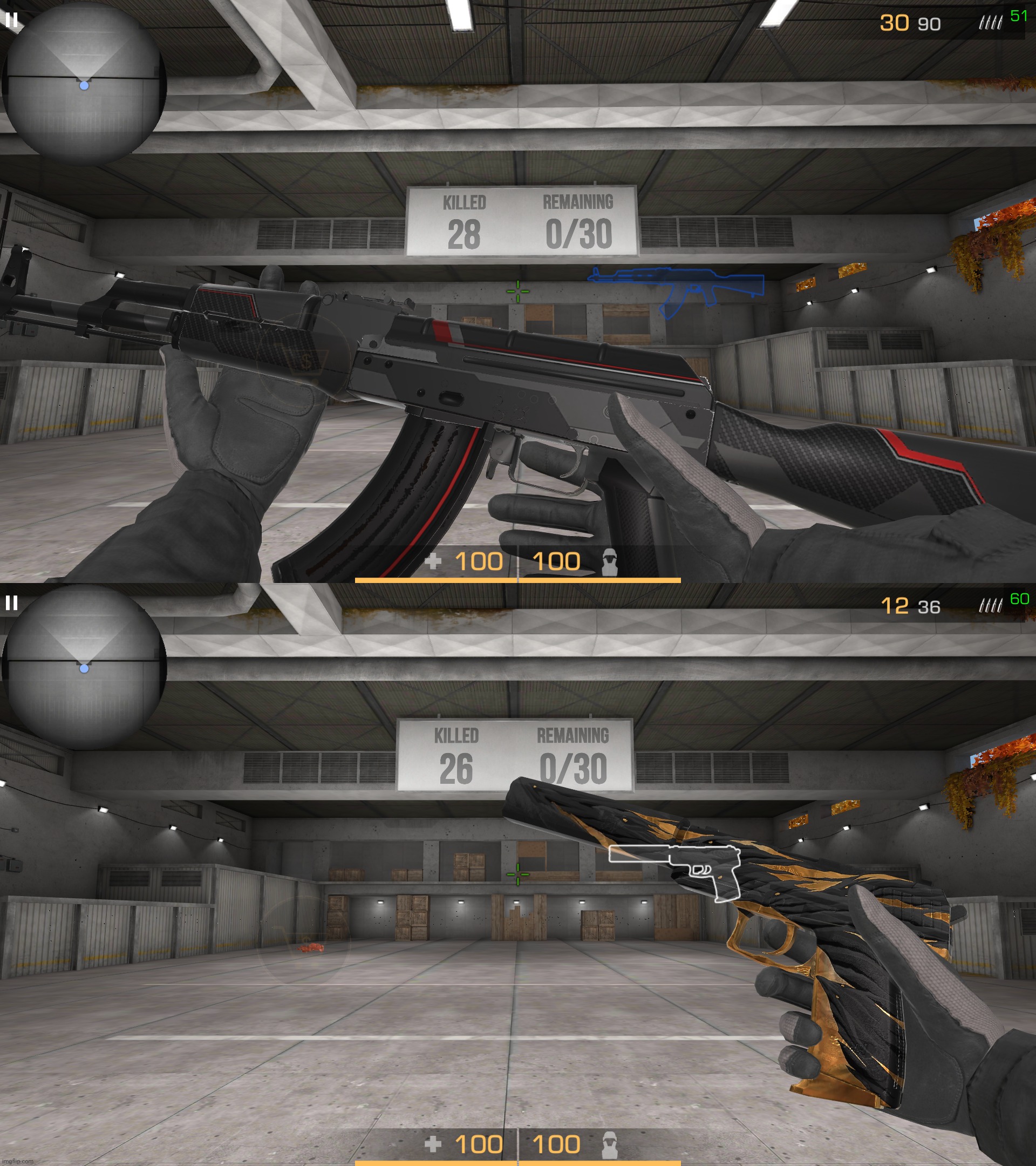 1tap aim training feels better with the ak than the usp - Imgflip