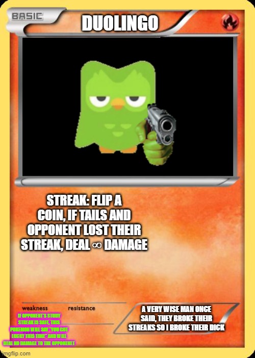 The super top secret duolingo pokemon card - Imgflip