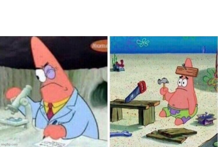 Smart Patrick Vs Dumb Patrick Blank Template Imgflip
