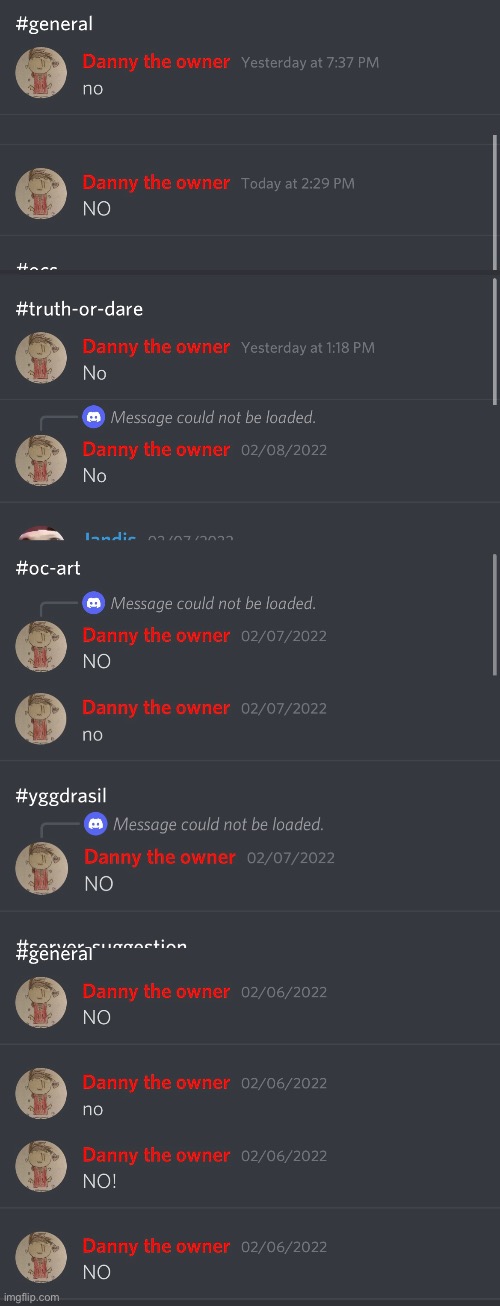 Danny’s favorite word - Imgflip