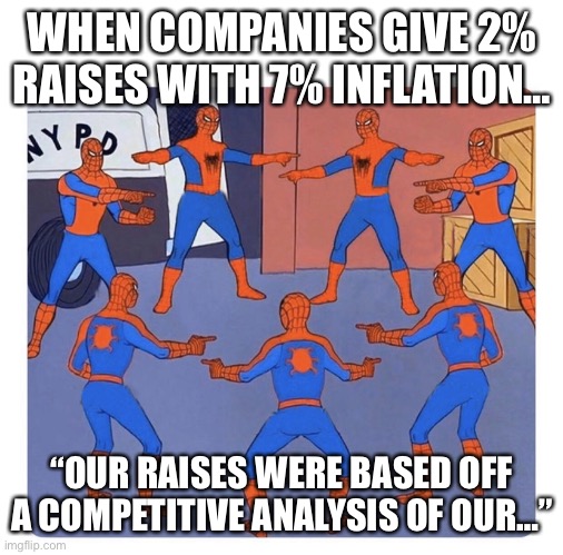 Just remember, “salary benchmarks” are in practice collusion to limit ...