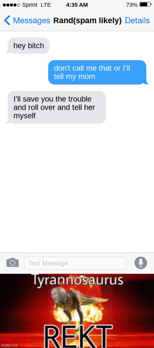 Image tagged in tyrannosaurus rekt - Imgflip