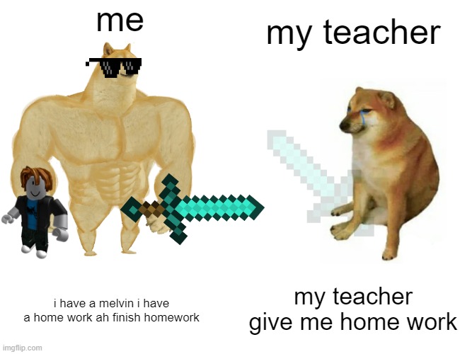 Buff Doge vs. Cheems Meme - Imgflip