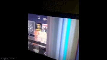 : casually fixes TV with hammer : - Imgflip
