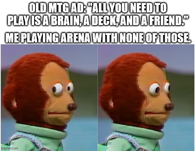 Monkey puppet looking away good quality - Imgflip