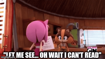 Knuckles can't read - Imgflip