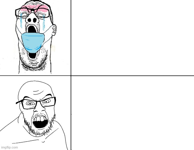 Soy Mask Soyjak Angry Double Standard Blank Template Imgflip