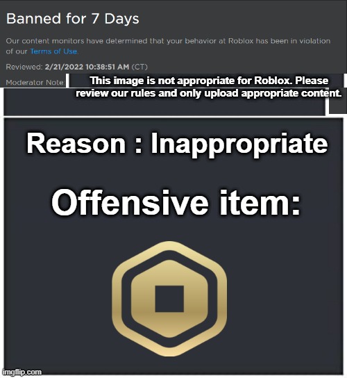 Image Tagged In Roblox Ban s Imgflip