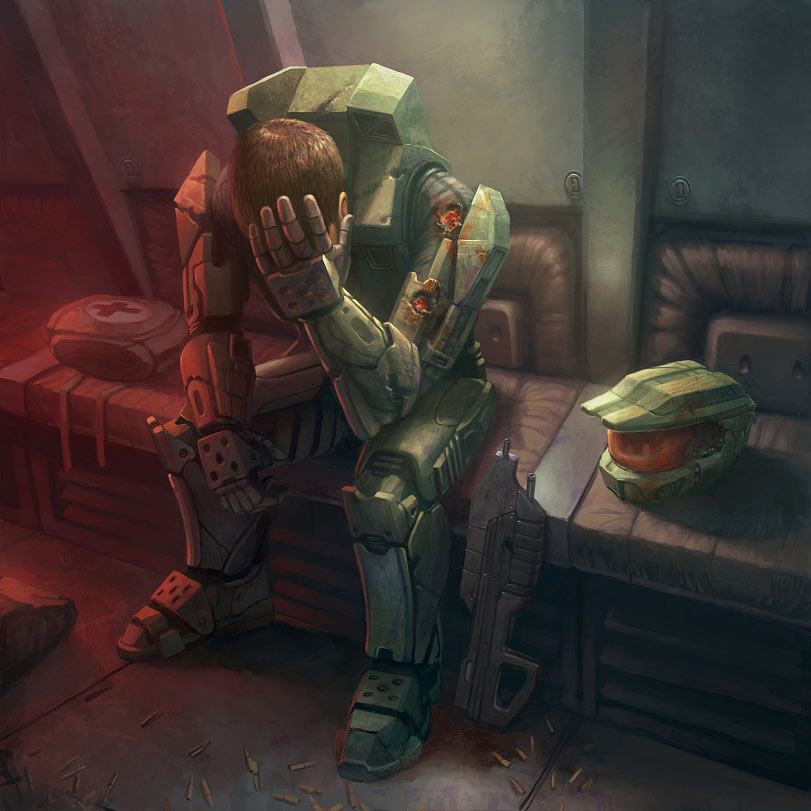 Sad Master Chief Blank Template Imgflip