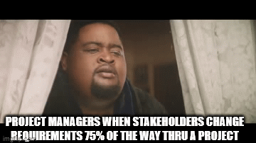 Project Managers when stakeholders change requirements 75% of the way ...