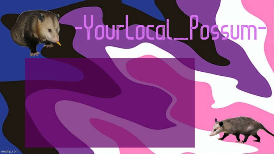One with possums and the genderfluid flag pls??? - Imgflip