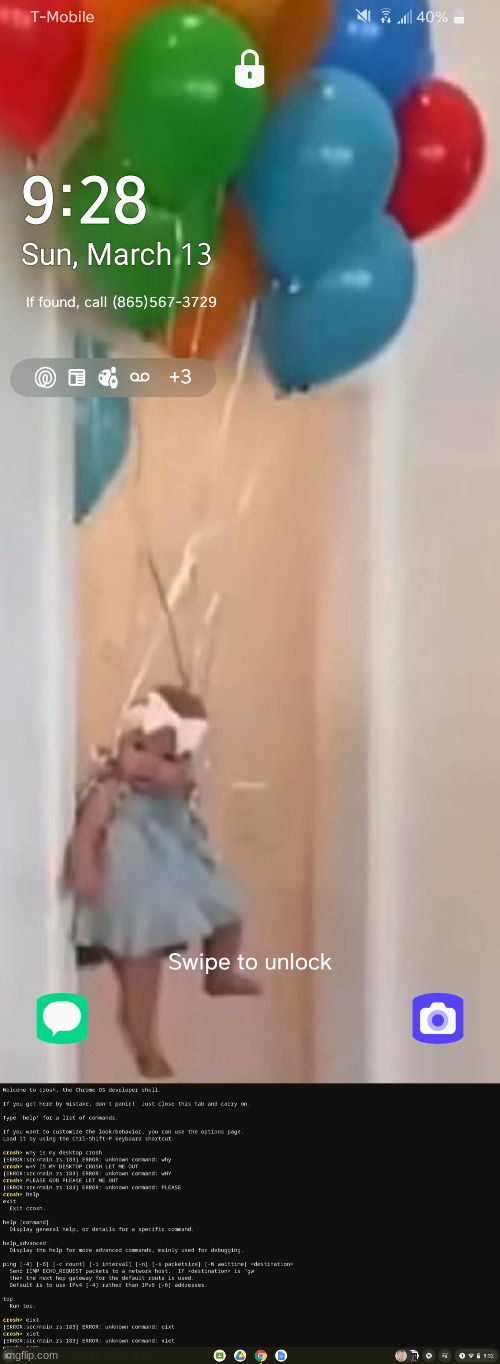 My lock screen plus my desktop - Imgflip